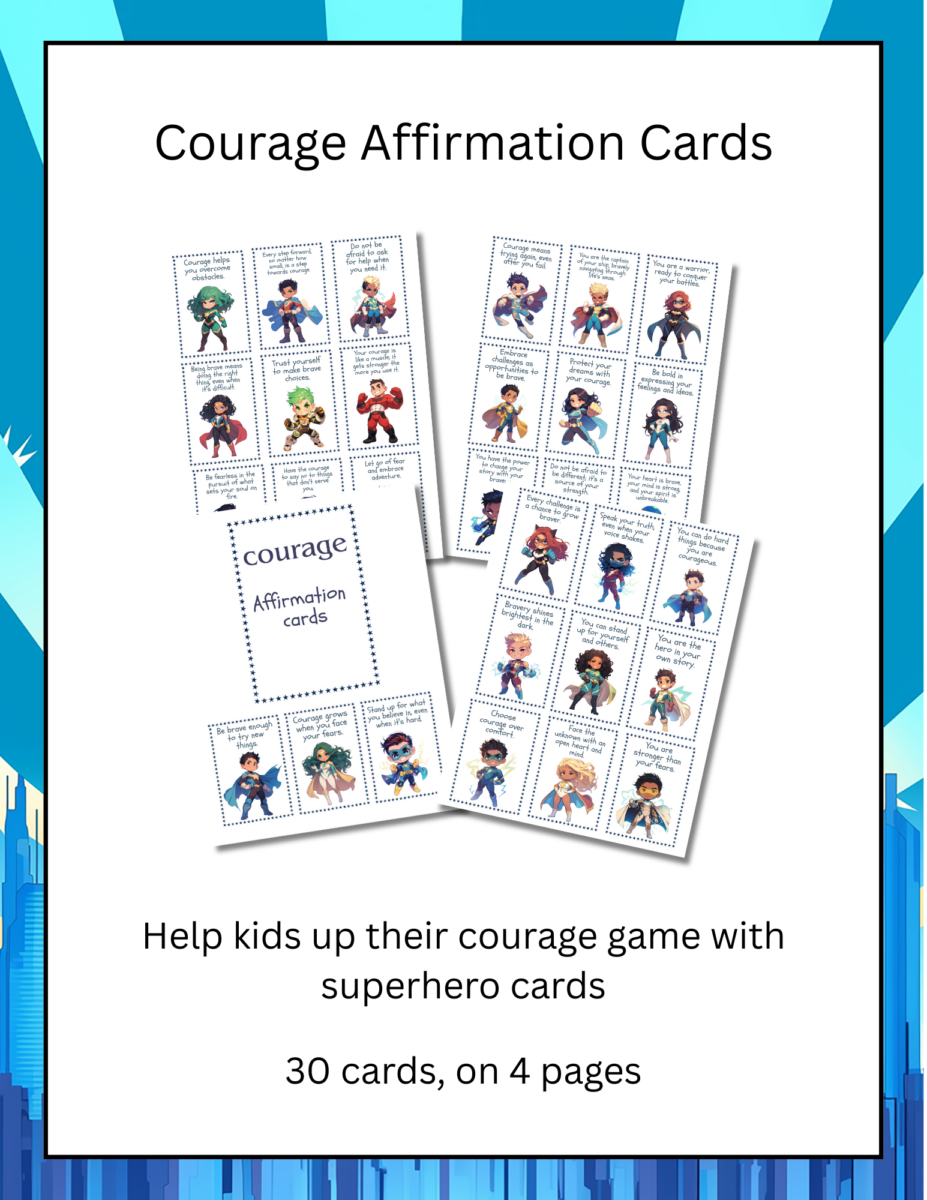 Courage Affirmation Card set - out standing in the field